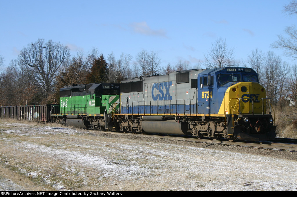 CSX 8734 Hlcx 7849